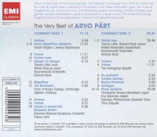 ARVO PART - The Very Best Of Arvo Part (2 CDs) – ClassicSelect World