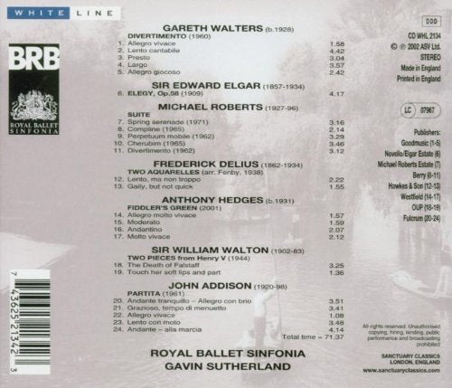 BRITISH STRING MINAITURES 1 (WALTERS/ELGAR/ROBERTS/HEDGES) - Royal Bal ...