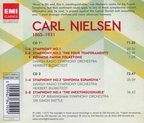 Nielsen: Symphonies 1-4 - Blomstedt, Rattle, Danish Radio Symphony Orc – ClassicSelect World