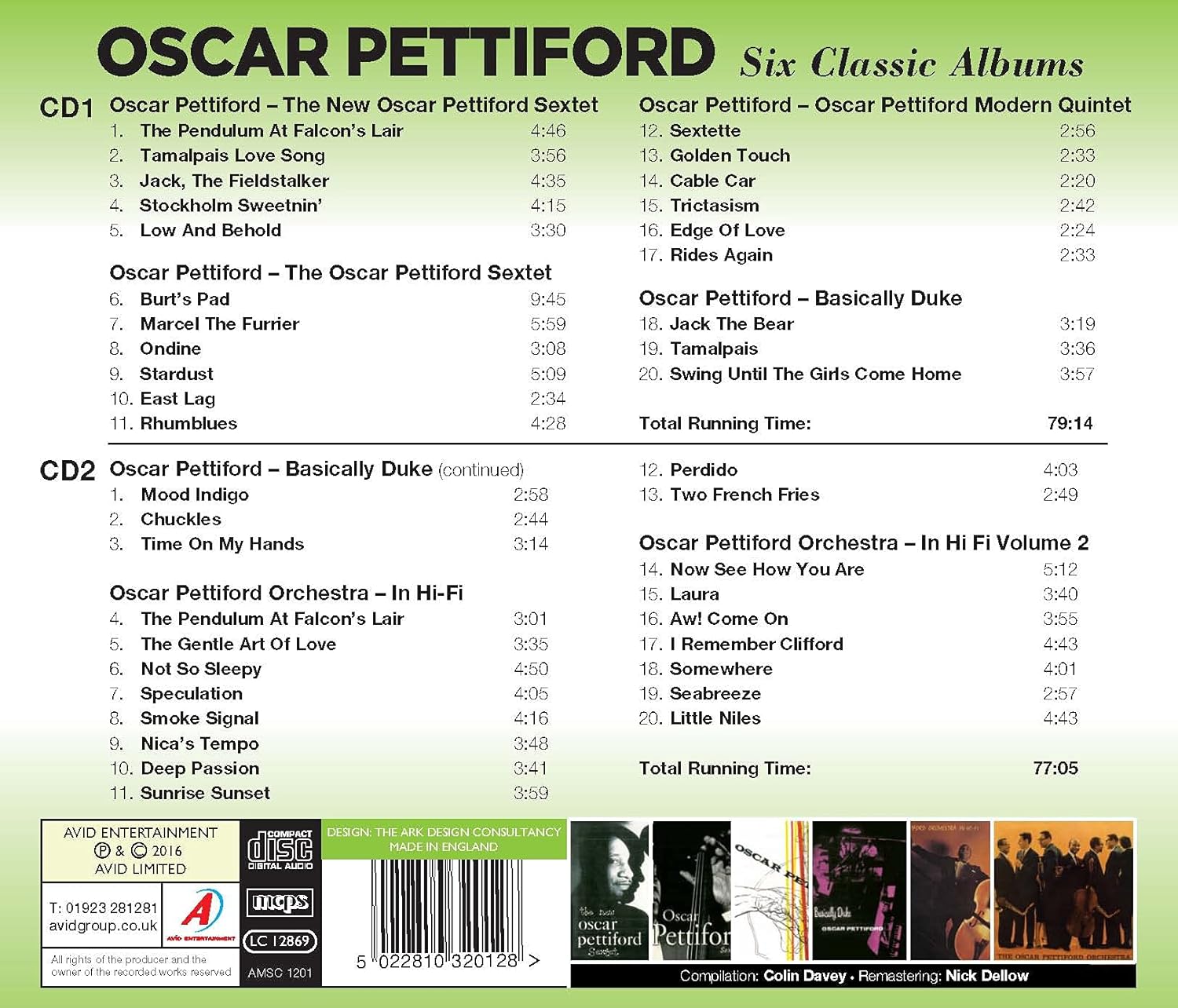 OSCAR PETTIFORD - Six Classic Albums (The New Oscar Pettiford Sextet ...