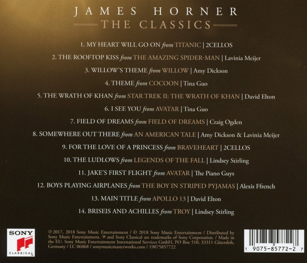 JAMES HORNER: THE CLASSICS – ClassicSelect World