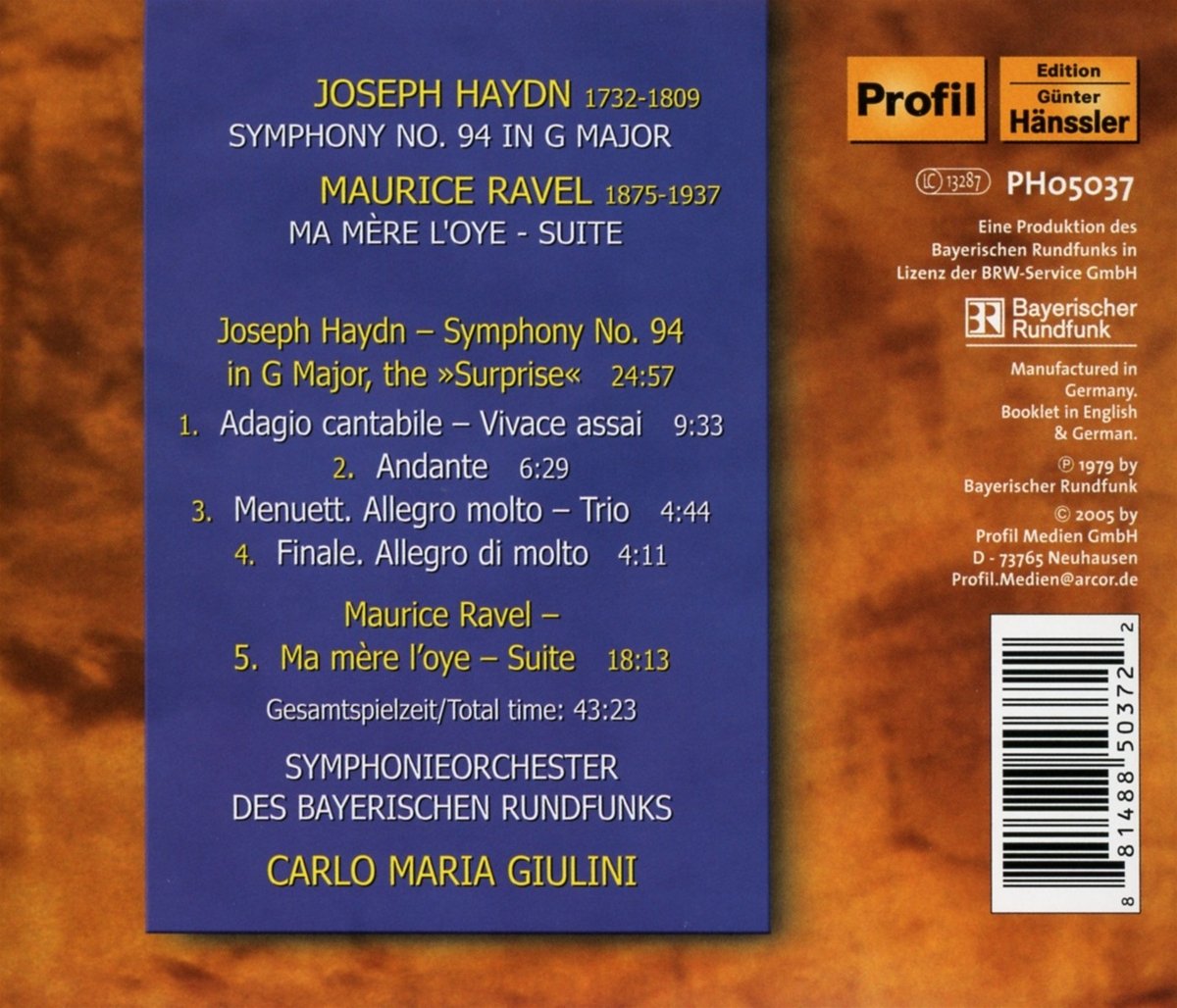Ravel: Ma mere l’oye; Haydn: Symphonie Nr. 94 - Symphonie-Orchester de – ClassicSelect World
