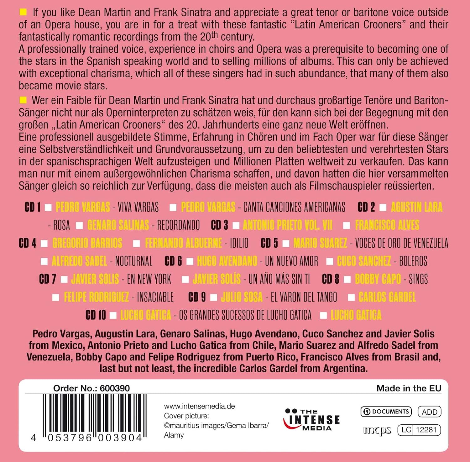 LATIN AMERICAN CROONERS: MILESTONES OF LEGENDS (10 CDS) – ClassicSelect ...