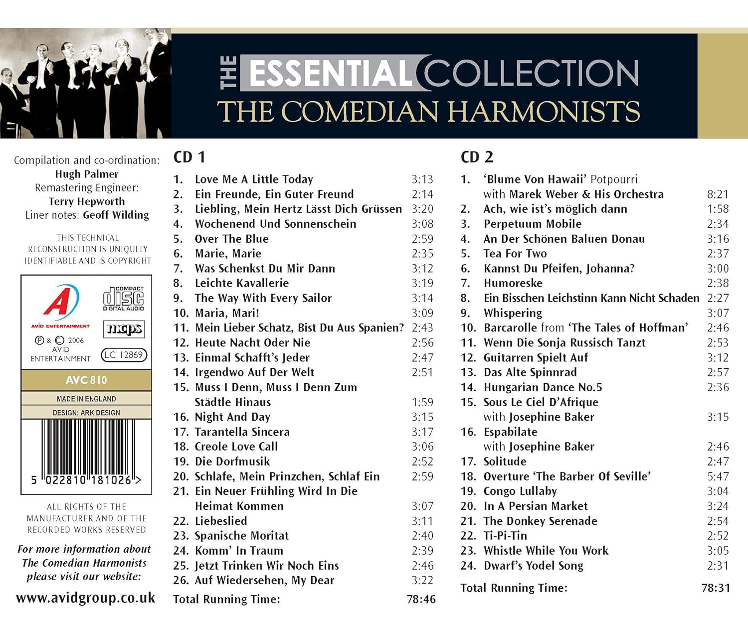 COMEDIAN HARMONISTS - The Essential Collection (2 CDs) – ClassicSelect ...