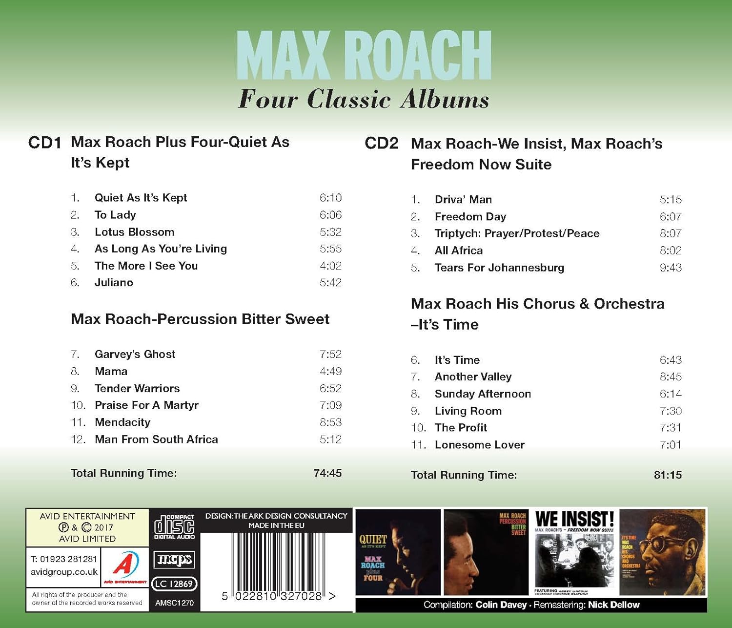 MAX ROACH - Four Classic Albums – ClassicSelect World