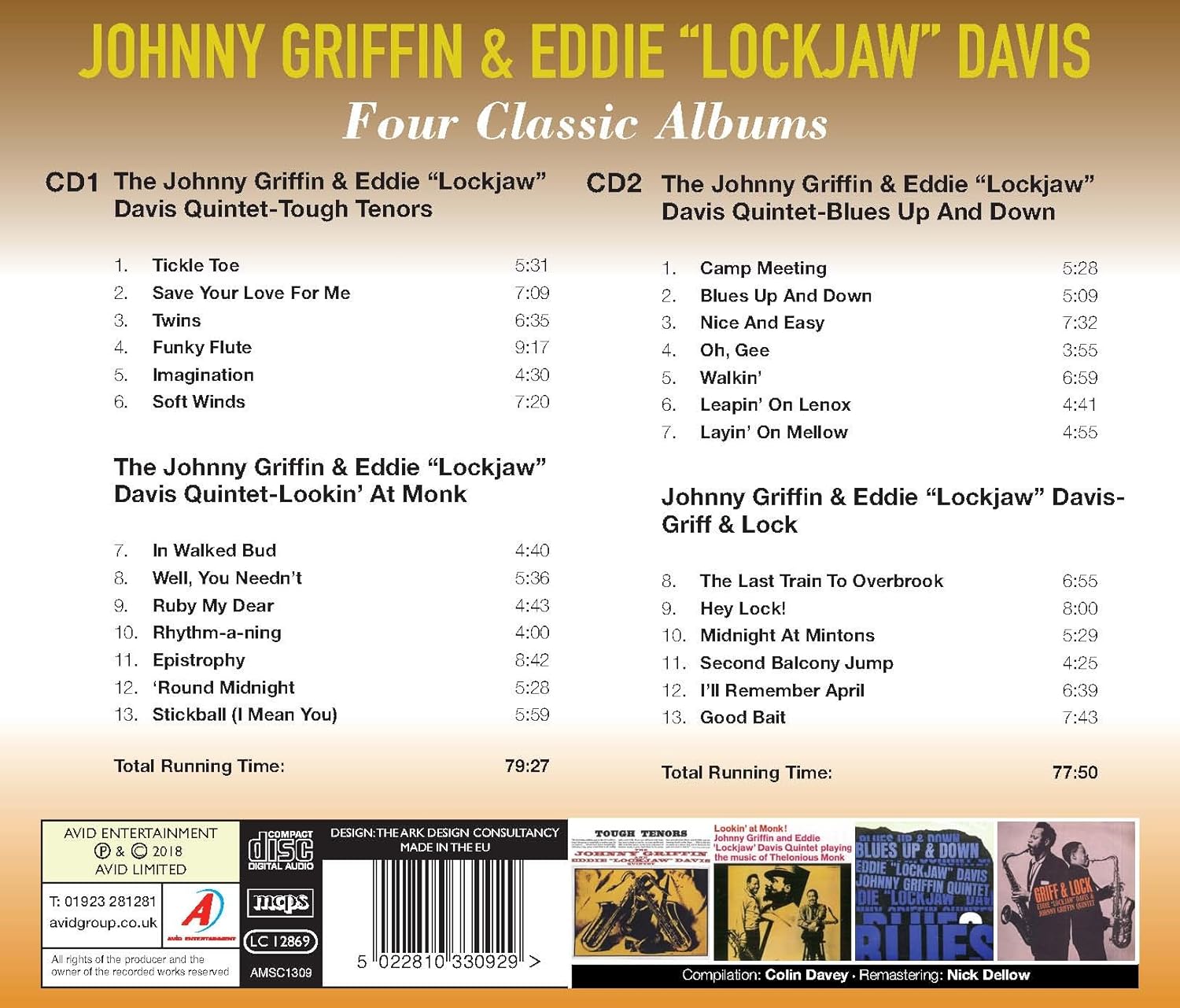 JOHNNY GRIFFIN & EDDIE ‘LOCKJAW’ DAVIS: FOUR CLASSIC ALBUMS (TOUGH TEN ...