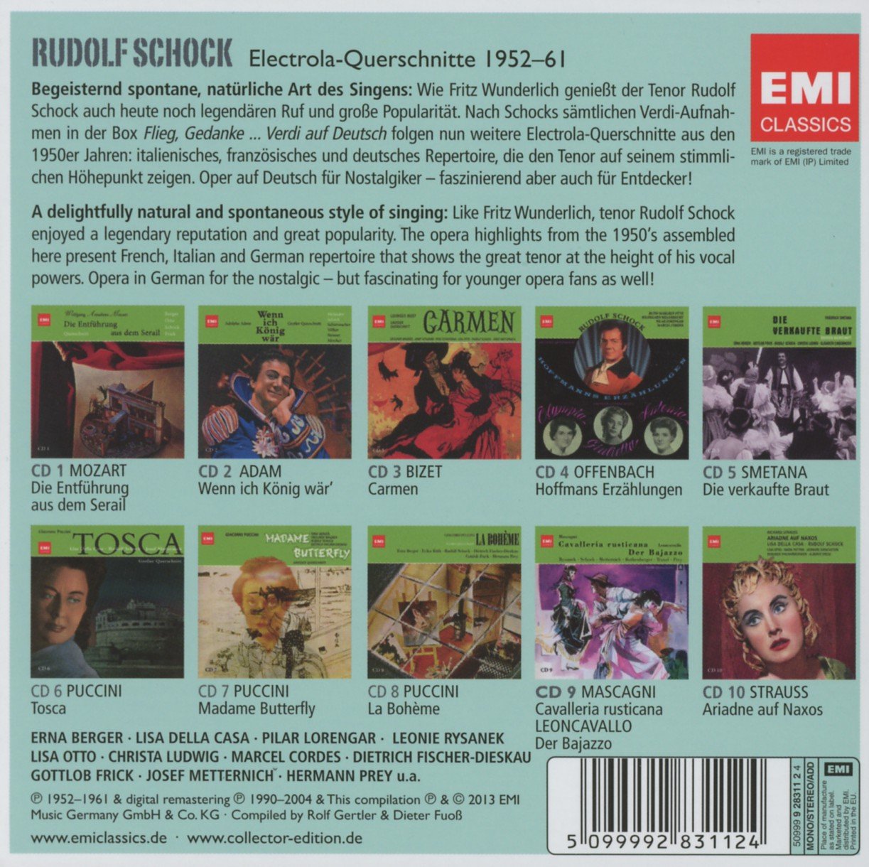 Rudolf Schock: Original Opera Highlights (10 CDs) – ClassicSelect World