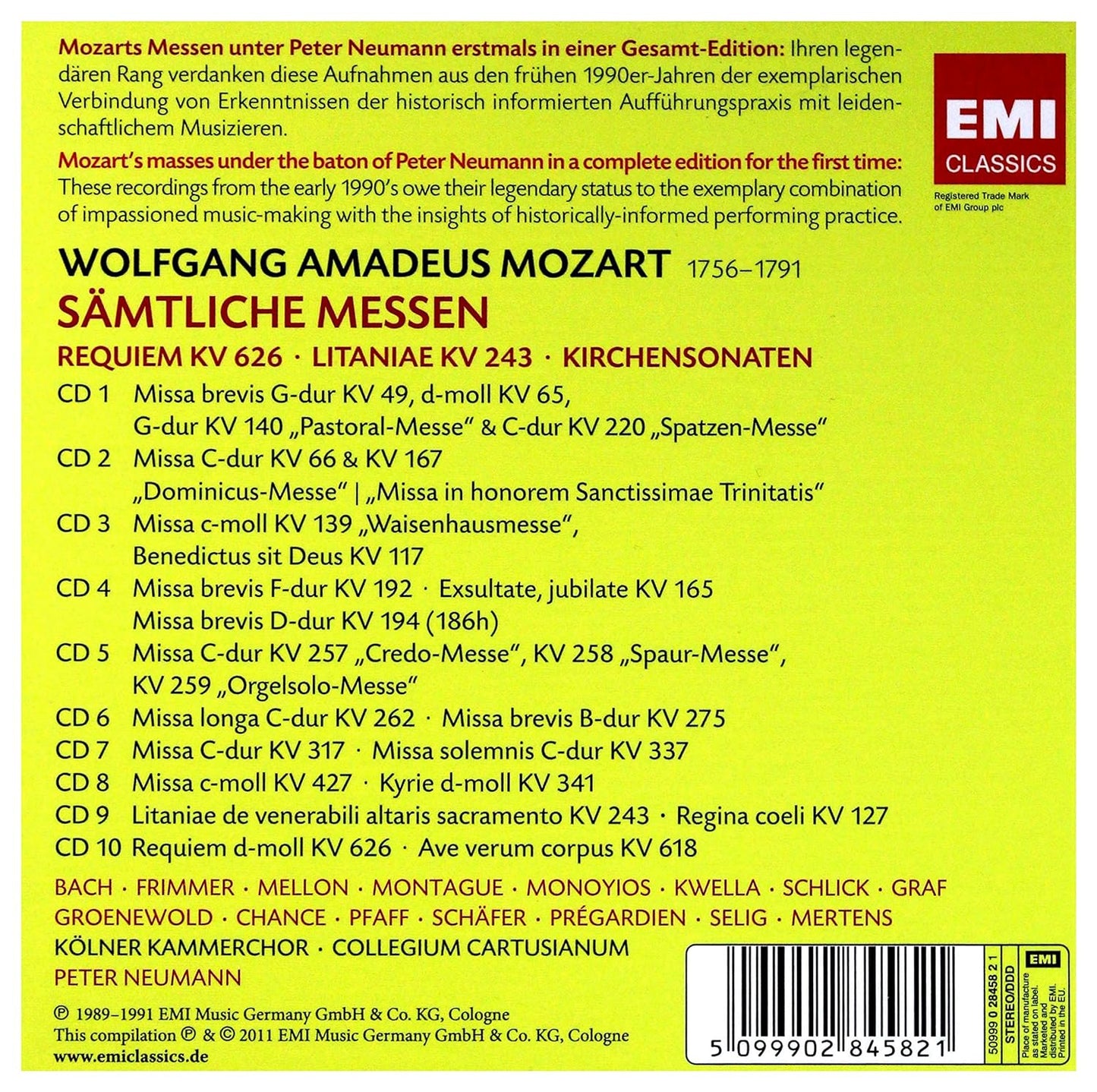 Mozart: Complete Masses - Choir and Orchestra of the Collegium Cartusi – ClassicSelect World