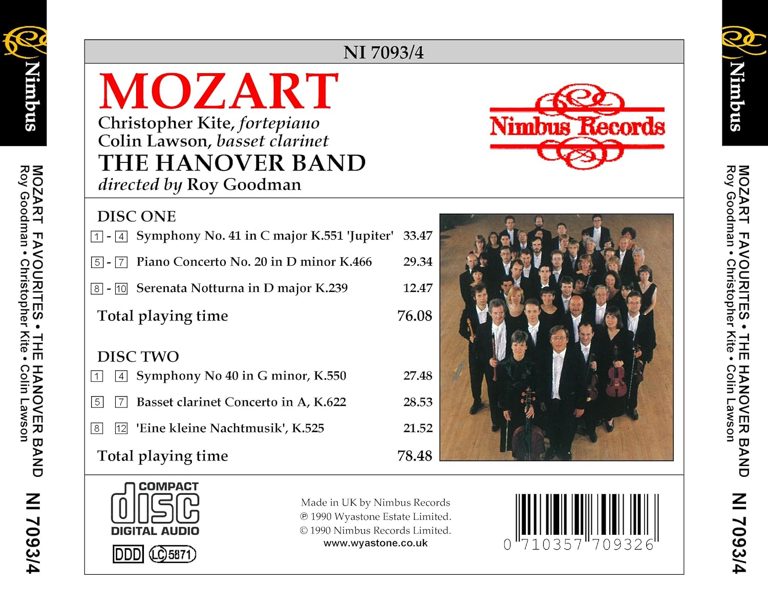 Mozart: Symphony No. 40 & 41, Piano Concerto No. 20; Clarinet Concerto ...