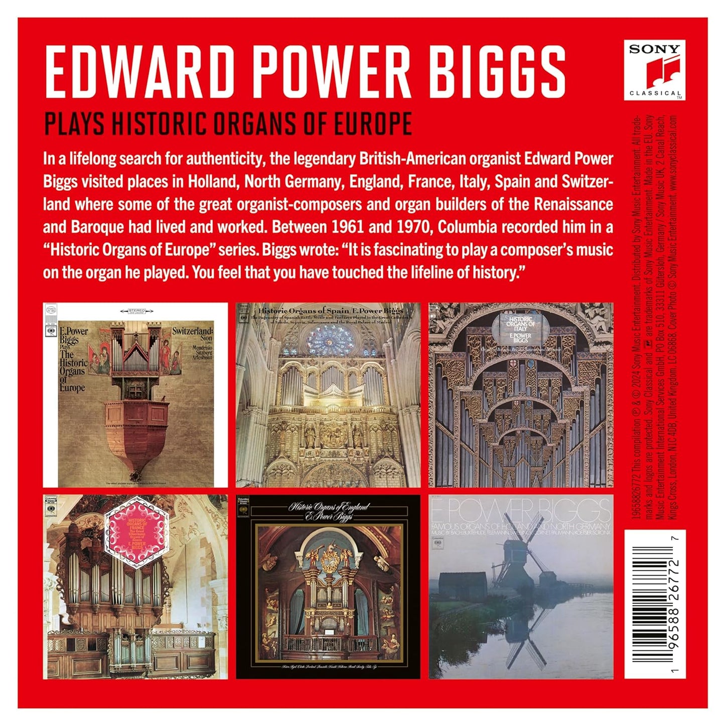 E. Power Biggs Plays Historic Organs of Europe (6 CDs) – ClassicSelect ...