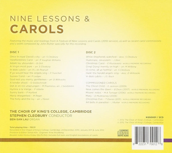 King's College Choir: Nine Lessons and Carols - Cleobury (2 CDs) – ClassicSelect World