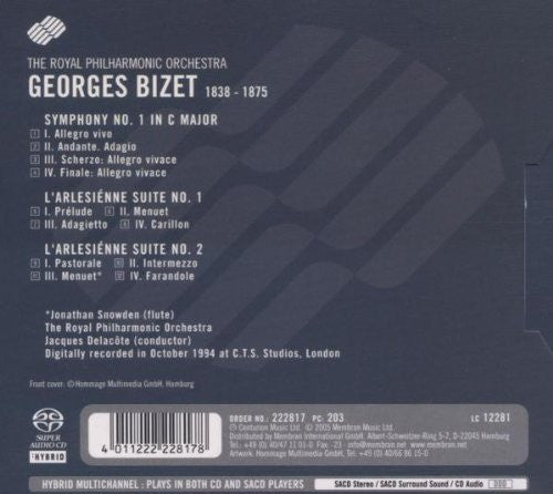 Bizet: Symphony No. 1; L'Arlesienne Suites - Jacques Delacote, Royal P ...