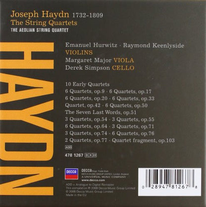 HAYDN: THE COMPLETE STRING QUARTETS - AEOLIAN STRING QUARTET (22 CDS) – ClassicSelect World