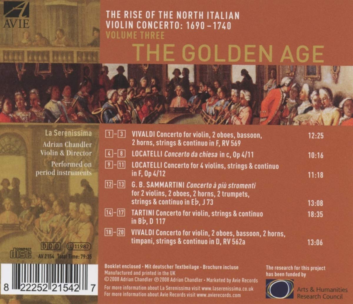 The Rise of the North Italian Violin Concerto, Volume 3: The Golden Ag ...