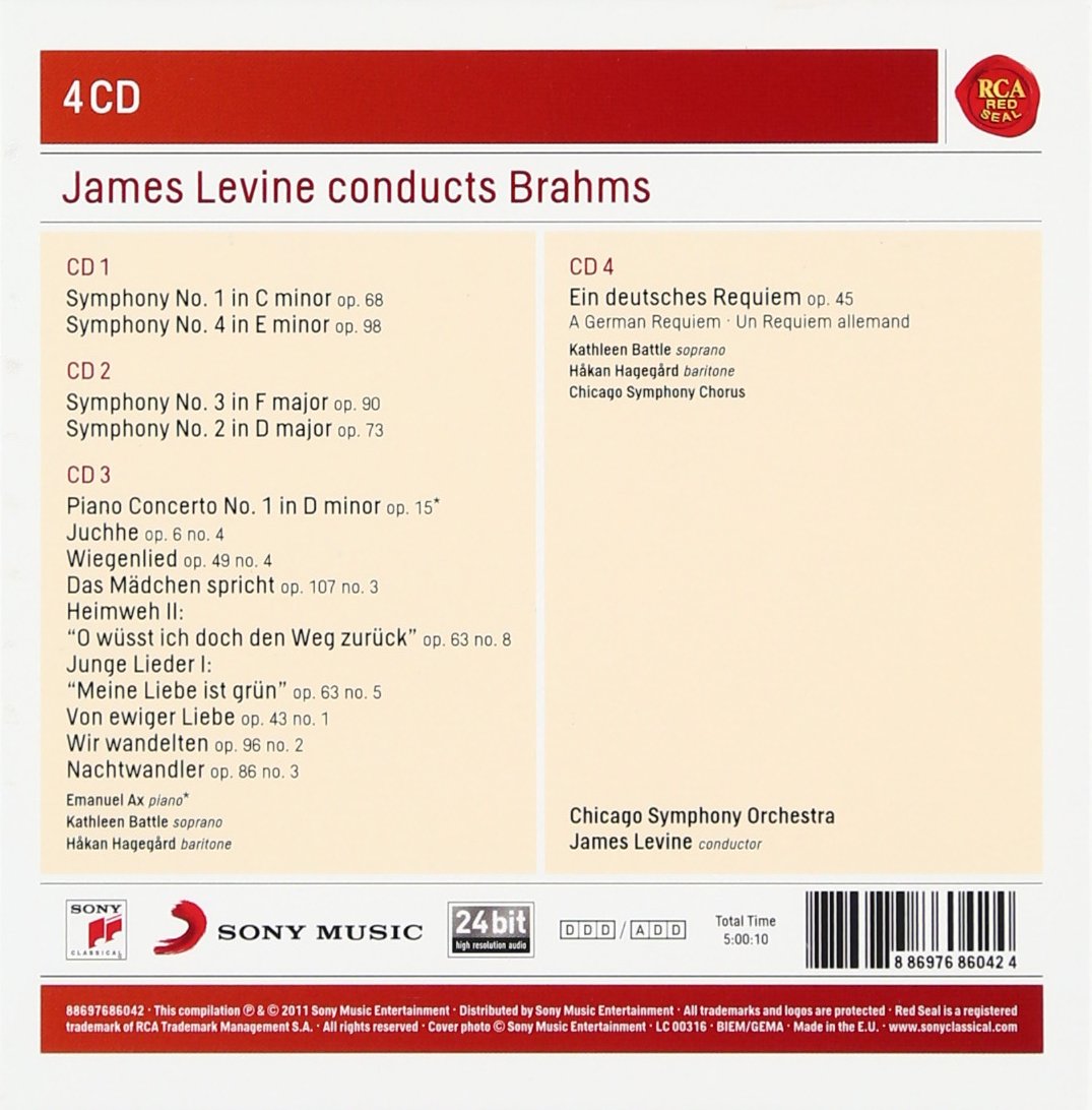 JAMES LEVINE CONDUCTS BRAHMS (4 CDS) – ClassicSelect World