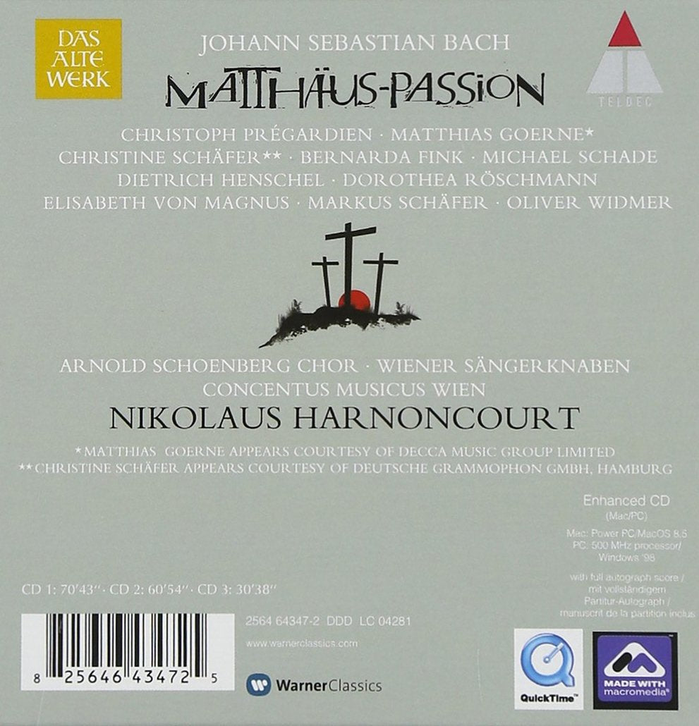 Bach: St Matthew Passion - Harnoncourt (3 CDs) – ClassicSelect World