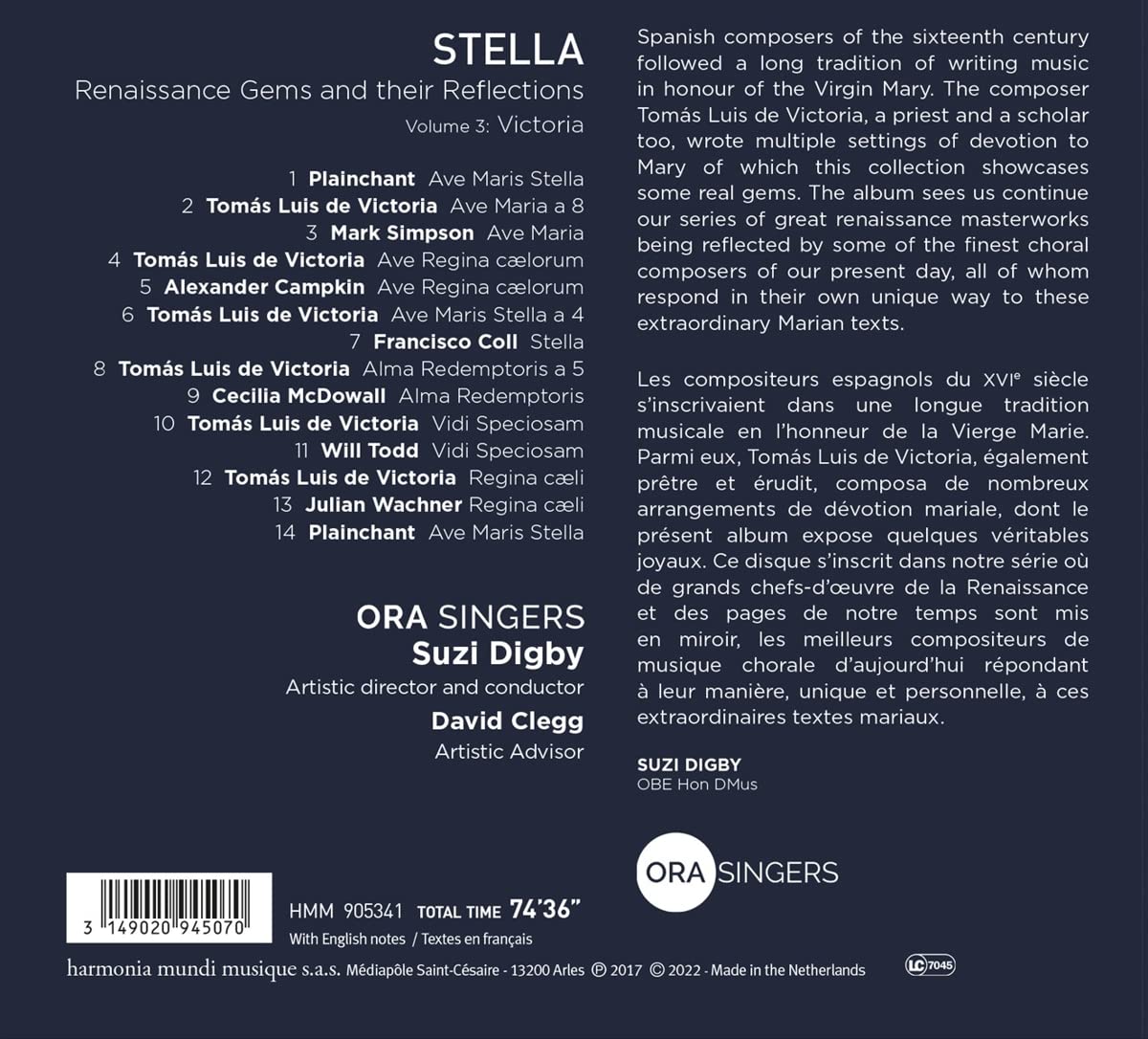 Stella: Renaissance Gems and their Reflections, Vol. 3 - ORA Singers, – ClassicSelect World