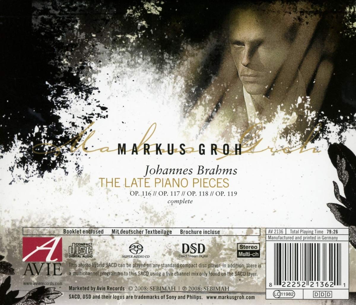 Brahms: The Late Piano Works - Markus Groh (HYBRID SACD ...