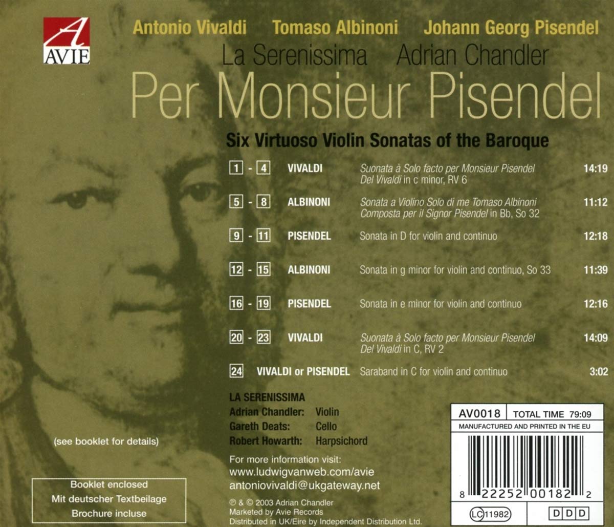 Per Monsieur Pisendel: Six Virtuoso Violin Sonatas of the Baroque - La – ClassicSelect World