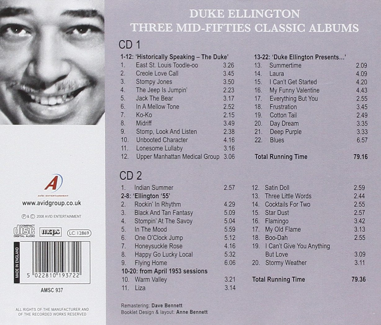 DUKE ELLINGTON: THREE CLASSIC ALBUMS & MORE (HISTORICALLY SPEAKING - T ...