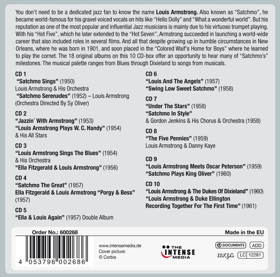 LOUIS ARMSTRONG: MILESTONES OF A JAZZ LEGEND (10 CDS) – ClassicSelect World